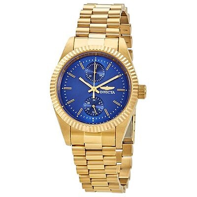Invicta Specialty Blue Dial Yellow Gold-tone Men's Watch 29386 29386 ...