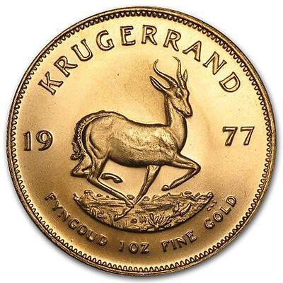 Krugerrand 1974 South Africa 1 OZ Gold Krugerrand 1974 - Sports ...