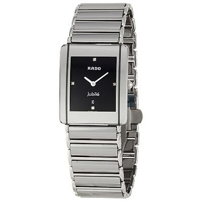 Rado Integral Medium Diamond Dial Platinum-tone Ceramic Watch R20758752 ...