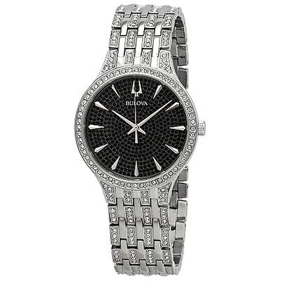 Bulova Swarovski Crystal Pave Men's Watch 96B296 96B296 042429560833 ...