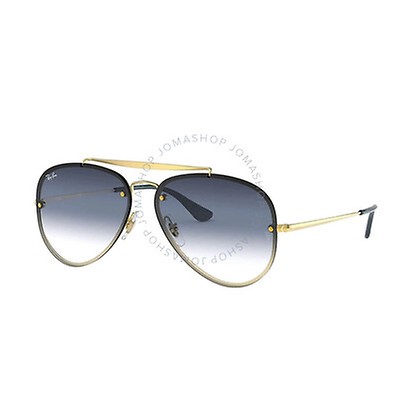 Ray-Ban Light Blue Gradient Aviator Sunglasses RB3584N 001/19 58 ...