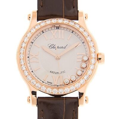 Chopard Pre-owned Chopard Happy Sport Diamond Mother of Pearl Dial with ...