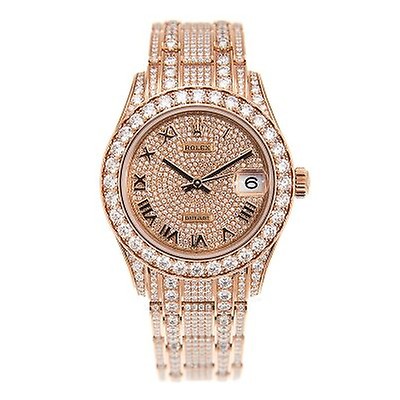 Rolex GMT Master II Diamond Automatic 18kt White Gold Set With Diamonds ...
