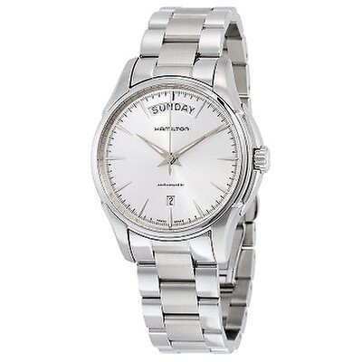 Hamilton Valiant Silver Dial Black Leather Men's Watch H39515754 ...