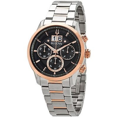 Bulova Curv Chronograph Dark Grey Dial Men's Watch 98A155 98A155 ...
