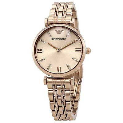 Emporio Armani Glitz Quartz Crystal Pave Dial Ladies Watch AR11244 ...