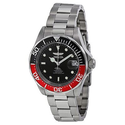 Invicta Pro Diver Automatic Steel Black Rubber Men's Watch 9110 9110 ...