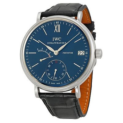 IWC Portofino Automatic Silver Dial Black Leather Men's Watch 3565-01 ...