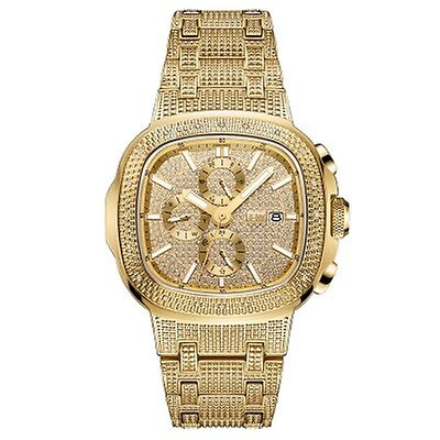 Jbw Jet Setter Gold-tone Multiple Time-Zone Diamond Men's Watch JB-6213 ...