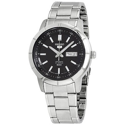 Seiko 5 Automatic Black Dial Stainless Steel Men's Watch SNKK81 SNKK81 ...