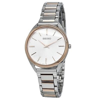 Seiko Classic Quartz White Dial Rose Gold-tone Ladies Watch SUR630P1 ...