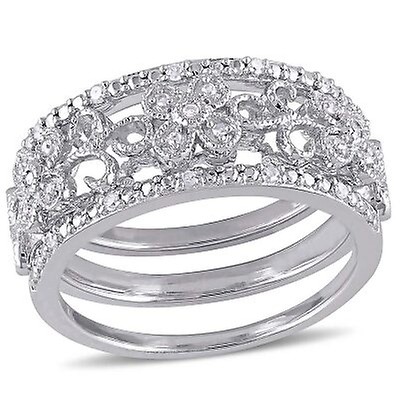 Amour Delmar 4 5/8 CT TGW Emerald Cut Rose de France, Amethyst and ...