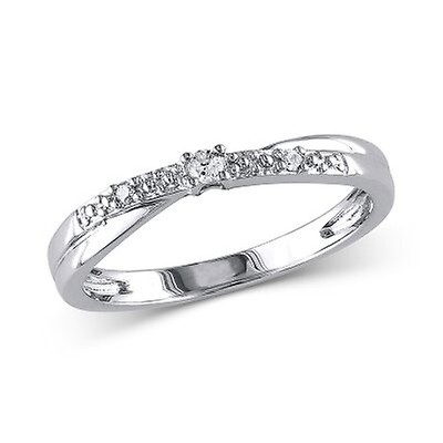 Amour 1/3 CT Parallel Baguette and Round Diamonds TW Eternity Ring 10k ...