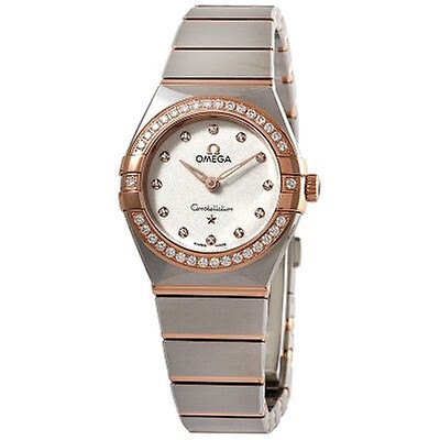 Omega Constellation Automatic Diamond Silver Dial Ladies Watch 131.20 ...
