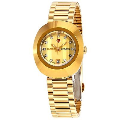 Rado Original Jubile Gold Automatic Gold Dial Gold PVD Men's Watch ...