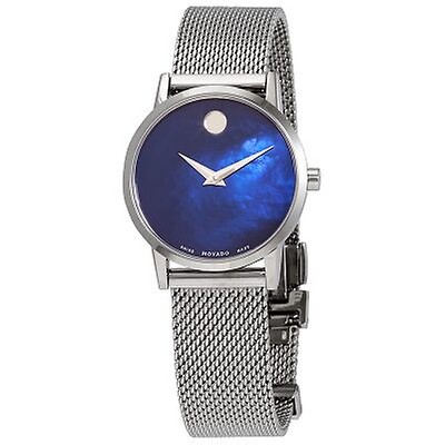 Movado Museum Blue Dial Stainless Steel Men's Watch 0606610 0606610 ...