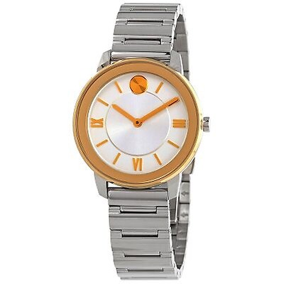 Movado Bold Silvered White Dial Two-tone Stainless Steel Unisex Watch ...