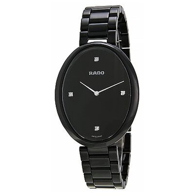 Rado Coupole Quartz Black Dial Ceramic Men's Watch R22593152 R22593152 ...