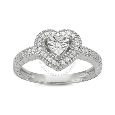 Amour Delmar Created Blue Sapphire and Diamond Heart Crossover Ring in ...