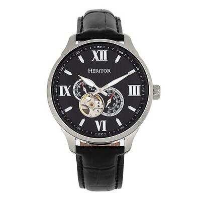 Heritor Aries Black Skeleton Dial Automatic Men's Watch HR4405 HR4405 ...
