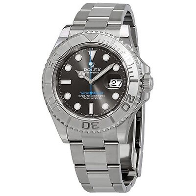 Rolex Pre-owned Rolex Yacht-Master 40 Platinum Dial Stainless Steel ...