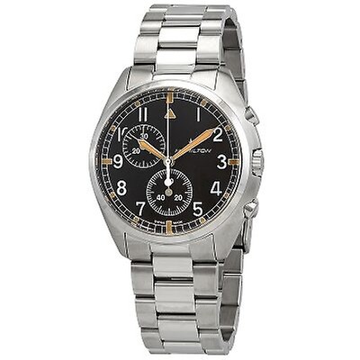 Hamilton Khaki Pilot Black Dial Stainless Steel Men's Watch H76722131 ...