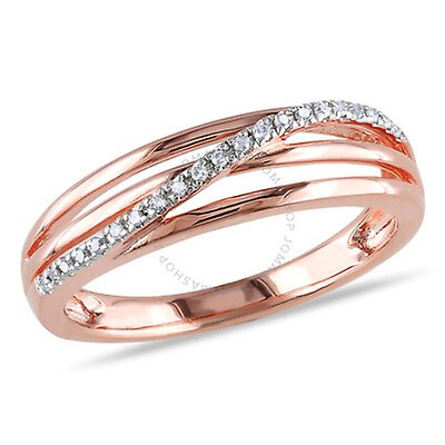 Amour Delmar 1/10 CT TW Diamond and Morganite Infinity Ring in Rose ...