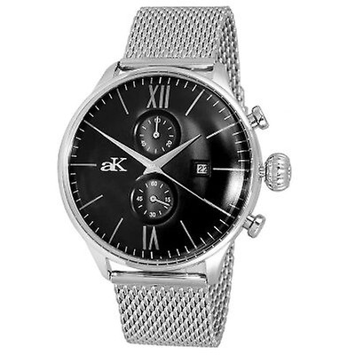 Adee Kaye Quartz Red Dial Black Polyurethane Men's Watch AK2267SS-40 ...