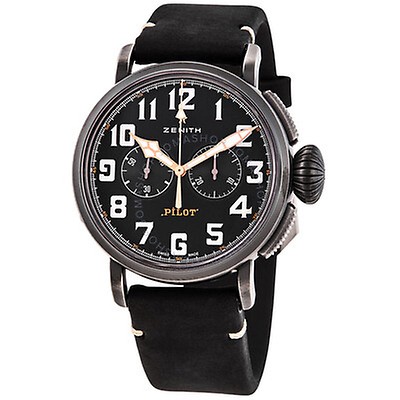 Zenith Elite Pilot Automatic Black Dial Men's Watch 03.2430.693/21.C723 ...