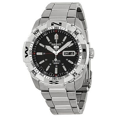 Seiko 5 Automatic Black Dial Black Rubber Men's Watch SNZB23J2 SNZB23J2 ...