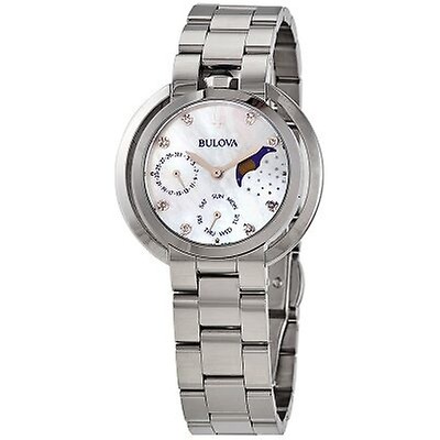 Bulova Rubaiyat Diamond Silver Dial Ladies Watch 98R248 98R248 - Bulova ...