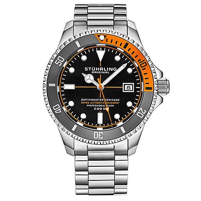 Gevril Canal St Divers Automatic Black Dial Men's Watch 46006.1 46006.1 ...