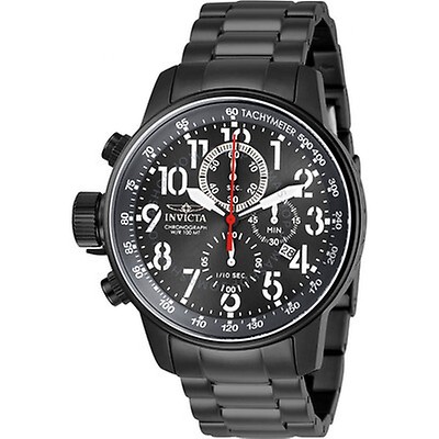 Invicta Force Chronograph Black Dial Red Nylon Lefty Men's Watch 12070 ...