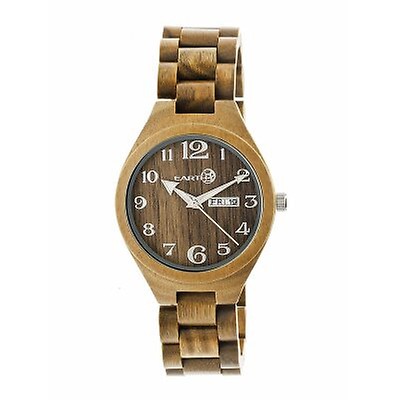 Earth Wood Brush Dark Brown Multi-Function Ladies Watch ETHEW3802 ...