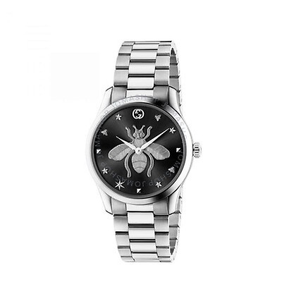 Gucci G-Timeless Aqua Floral Print Dial Ladies Leather Watch YA1264085 ...