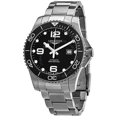 Longines HydroConquest Black Dial Men's 44mm Watch L38404566 L38404566 ...
