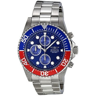 Invicta Pro Diver Quartz Silver Dial Pepsi Bezel Men's Watch 8933 8933 ...