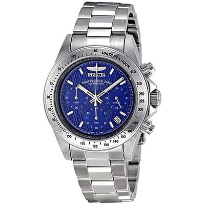 Invicta Speedway Chronograph Blue Dial Stainless Steel Men's Watch ...