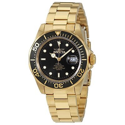 Invicta Pro Diver Black Dial Yellow Gold-plated Men's Watch 8929C ...