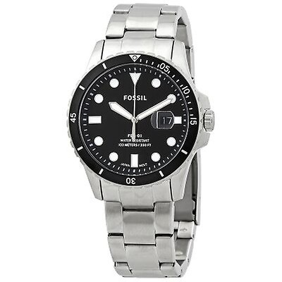 Fossil Grant Chronograph Black Dial Stainless Steel Men's Watch FS4736 ...