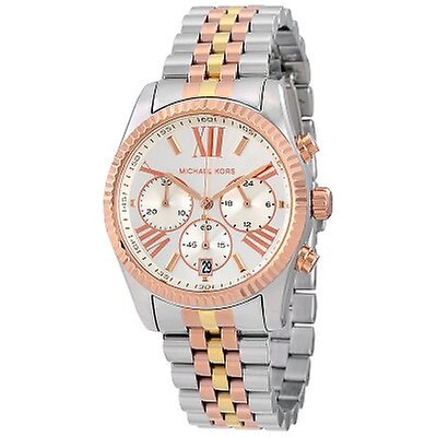 Michael Kors Camille Chronograph Quartz Crystal Rose Gold Dial Ladies ...