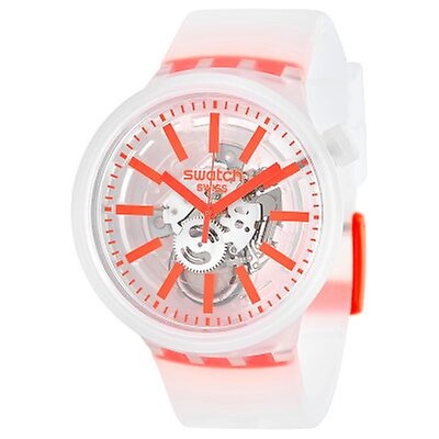 Swatch Originals Sunray Glam Skeleton Dial White Plastic Men's Watch ...