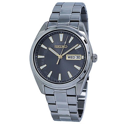 Seiko Classic Quartz Silver Dial Men's Watch SUR369 SUR369 ...