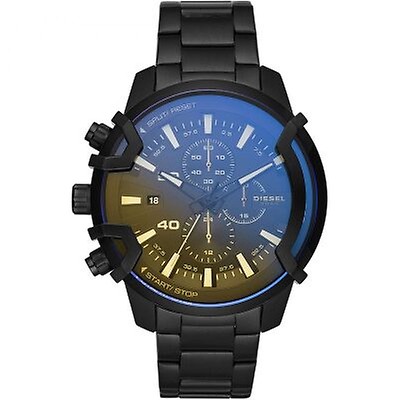 Diesel Mega Chief Black Ion-plated Stainless Steel Men's Watch DZ4318 ...