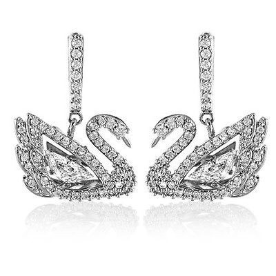Swarovski Iconic Swan Pierced Earrings 5193949 9009651939494 - Jewelry ...