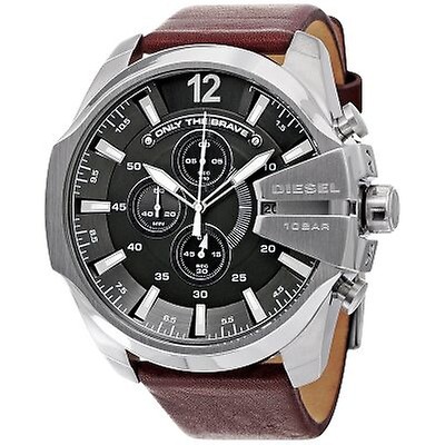Diesel Mega Chief Black Ion-plated Stainless Steel Men's Watch DZ4318 ...