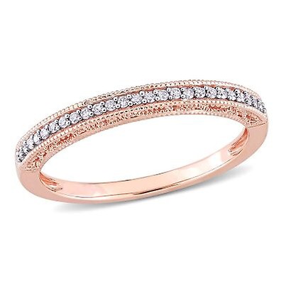 Amour 1/3 CT Parallel Baguette and Round Diamonds TW Eternity Ring 10k ...