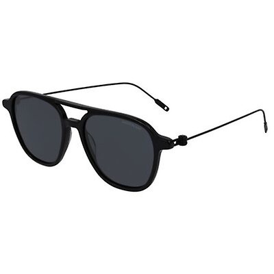 Montblanc Grey Square Men's Sunglasses MB0082S-00153 MB0082S-00153 ...