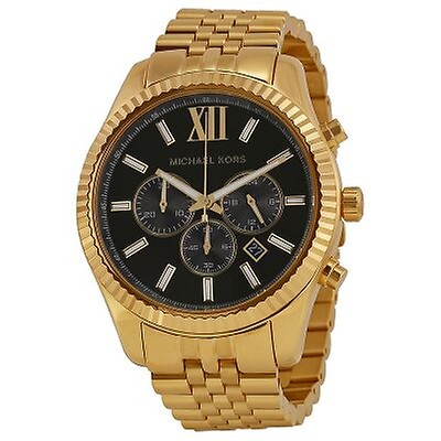 Michael Kors Lexington Chronograph Champagne Dial Men's Watch MK8281 ...
