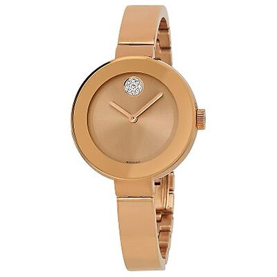 Movado Bold Gold Dial Yellow Gold Ion-plated Ladies Watch 3600104 ...
